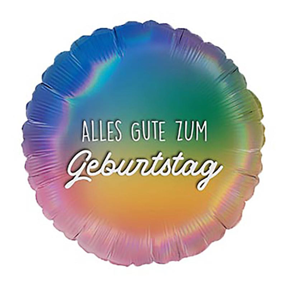 ABC18 Folienballon "Alles Gute zum Geburtstag Regenbogen" Holo | Ø 46 ...